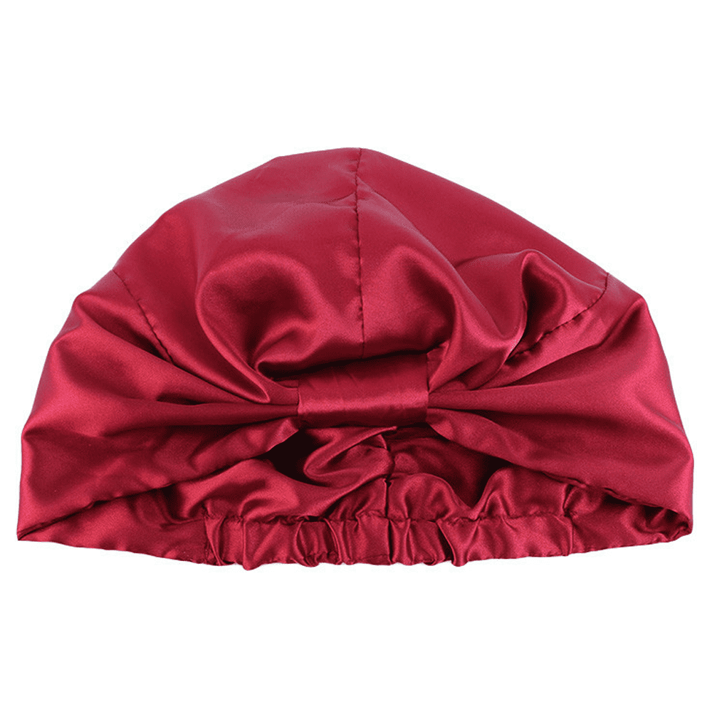 Knotted Turban,Slip-on Silk Satin Lined Headwrap for Women Curly Hair ...