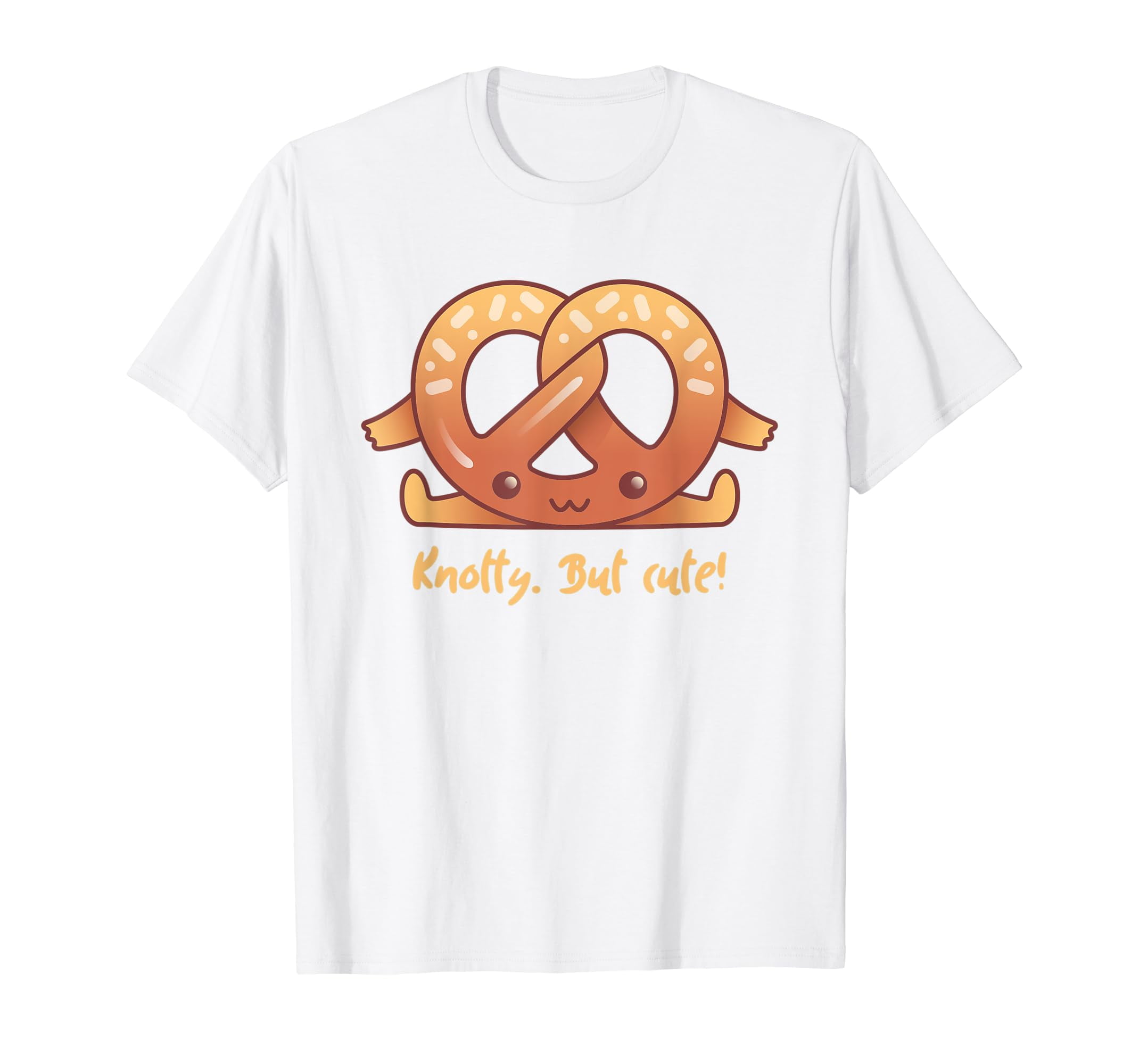 Knotty But Cute Kawaii Pretzel Knotty Pun for Oktoberfest White T-Shirt ...