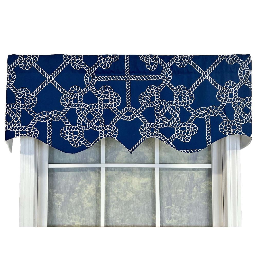Knotty Regal Style All Season 3" Rod Pocket Valance 50" x 17" Blue by ...