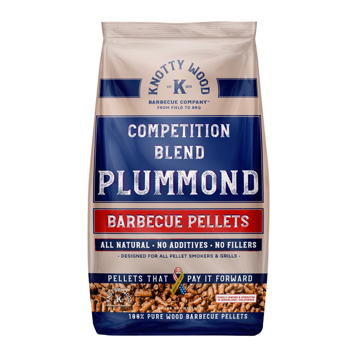 Knotty Wood Plummond Plum & Almond Blend 100% Natural Barbecue Pellets ...