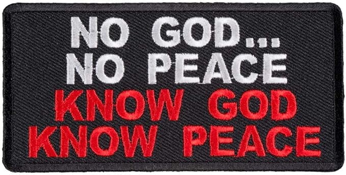 Know God Know Peace Patch, Religious Patches - Walmart.com