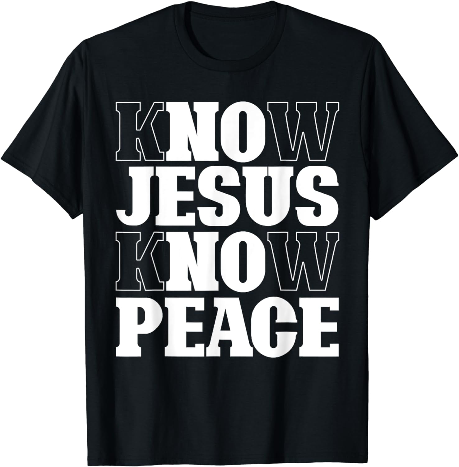 Know Jesus Know Peace Religion God Church Christian Gifts T-Shirt ...