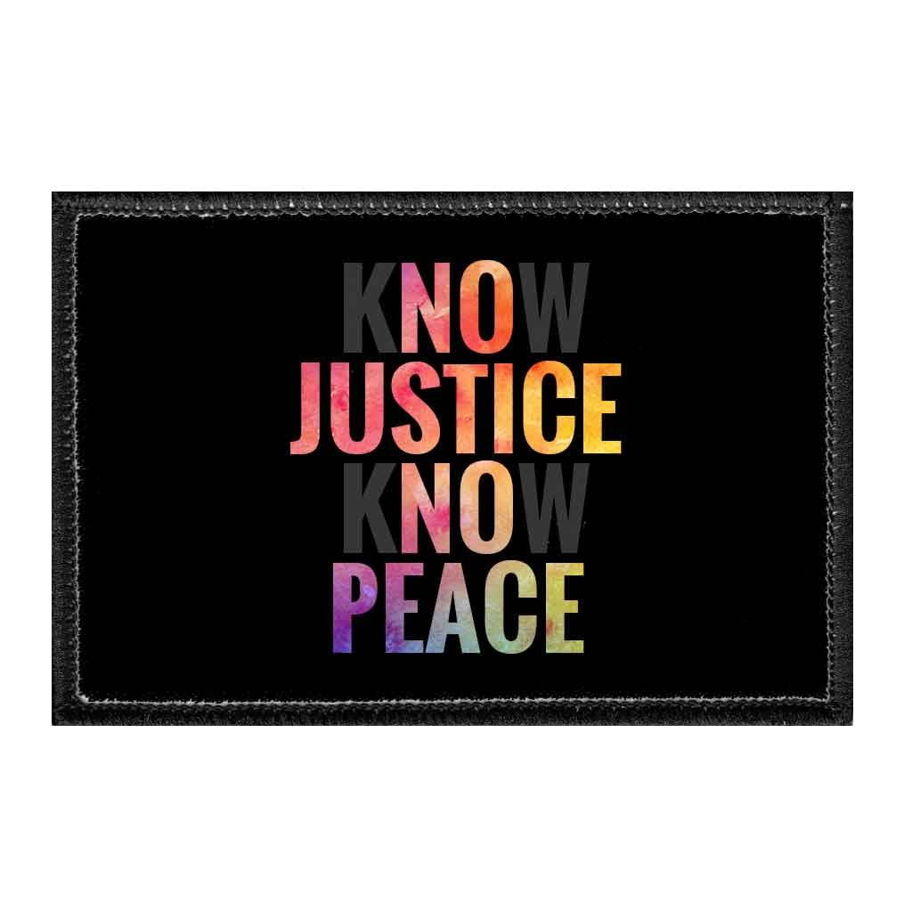 Know Justice Know Peace - Removable Patch - Walmart.com