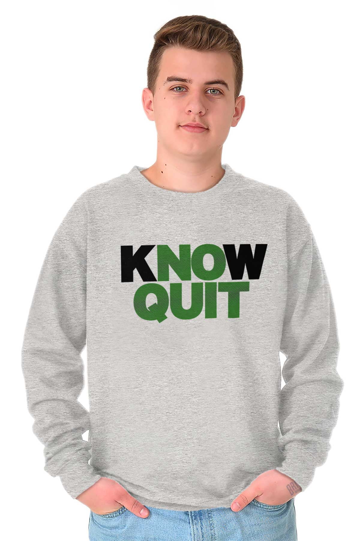 Know No Quit Motivation Gym Workout Unisex Plus Size Sweatshirt Brisco ...
