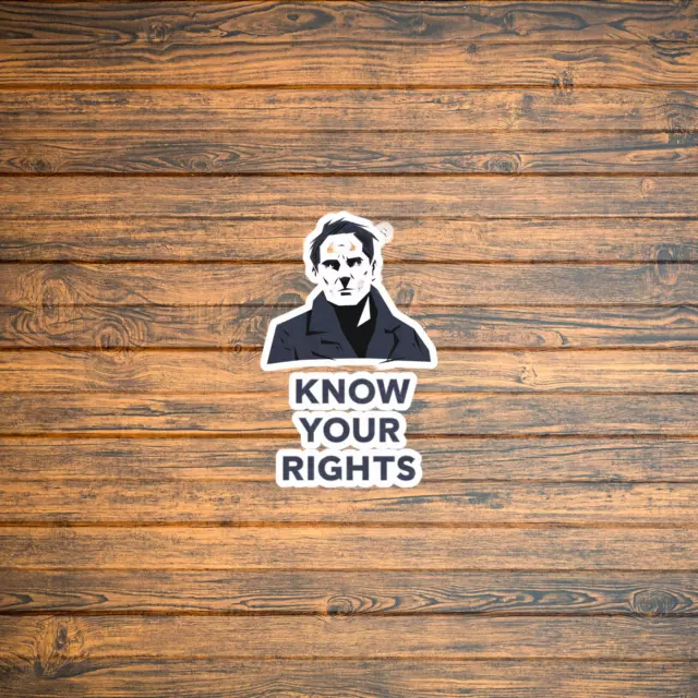 Know Your Rights - Civil Liberties Awareness Stickerphone Decal Water ...