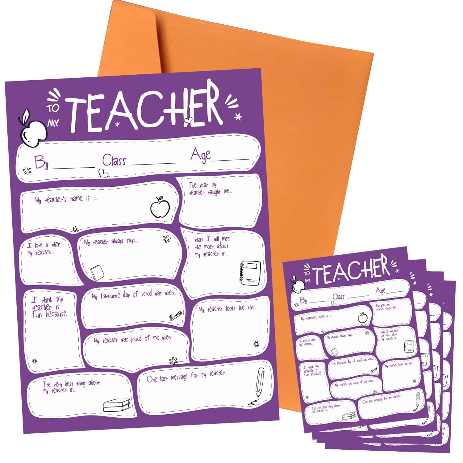 Know me Teacher Appreciation Week Card Thank You Teachers Fill In The ...