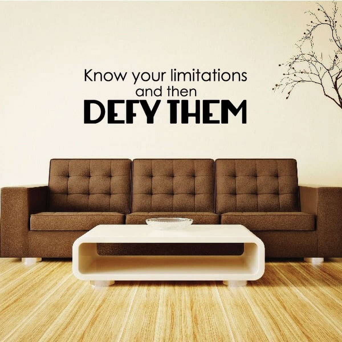 Know Your Limitations And Then Defy Them Motivational Quote Wall Decal ...