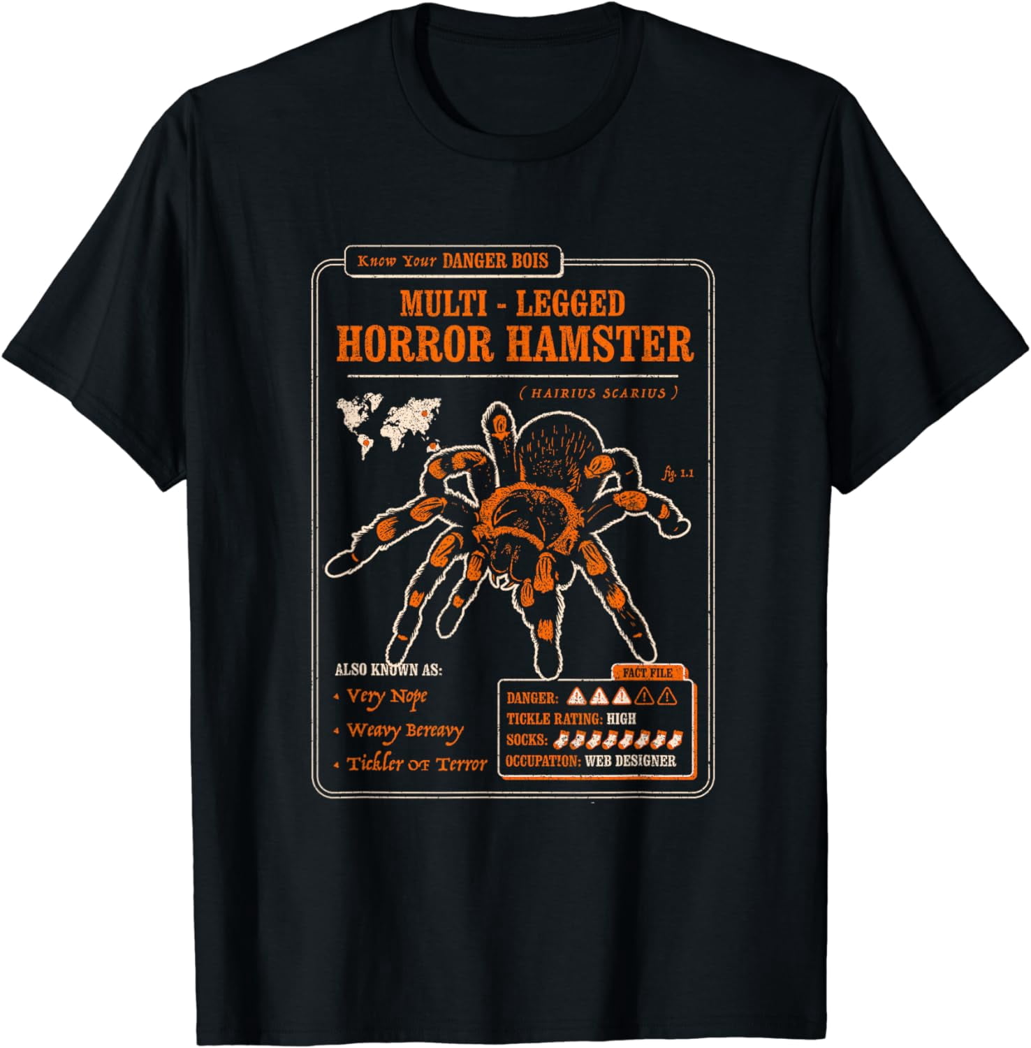 Know Your Multi Legged Horror Hamster (AKA Spider) Funny T-Shirt ...