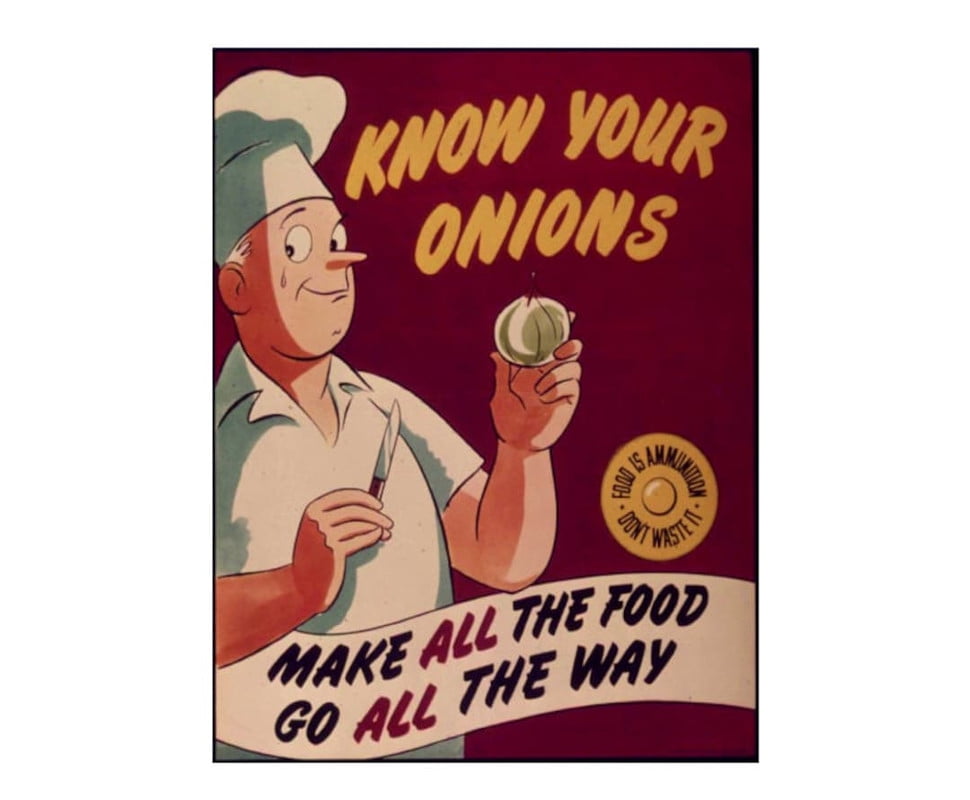 Know Your Onions Make The Food Go All The Way Vintage Style Metal ...