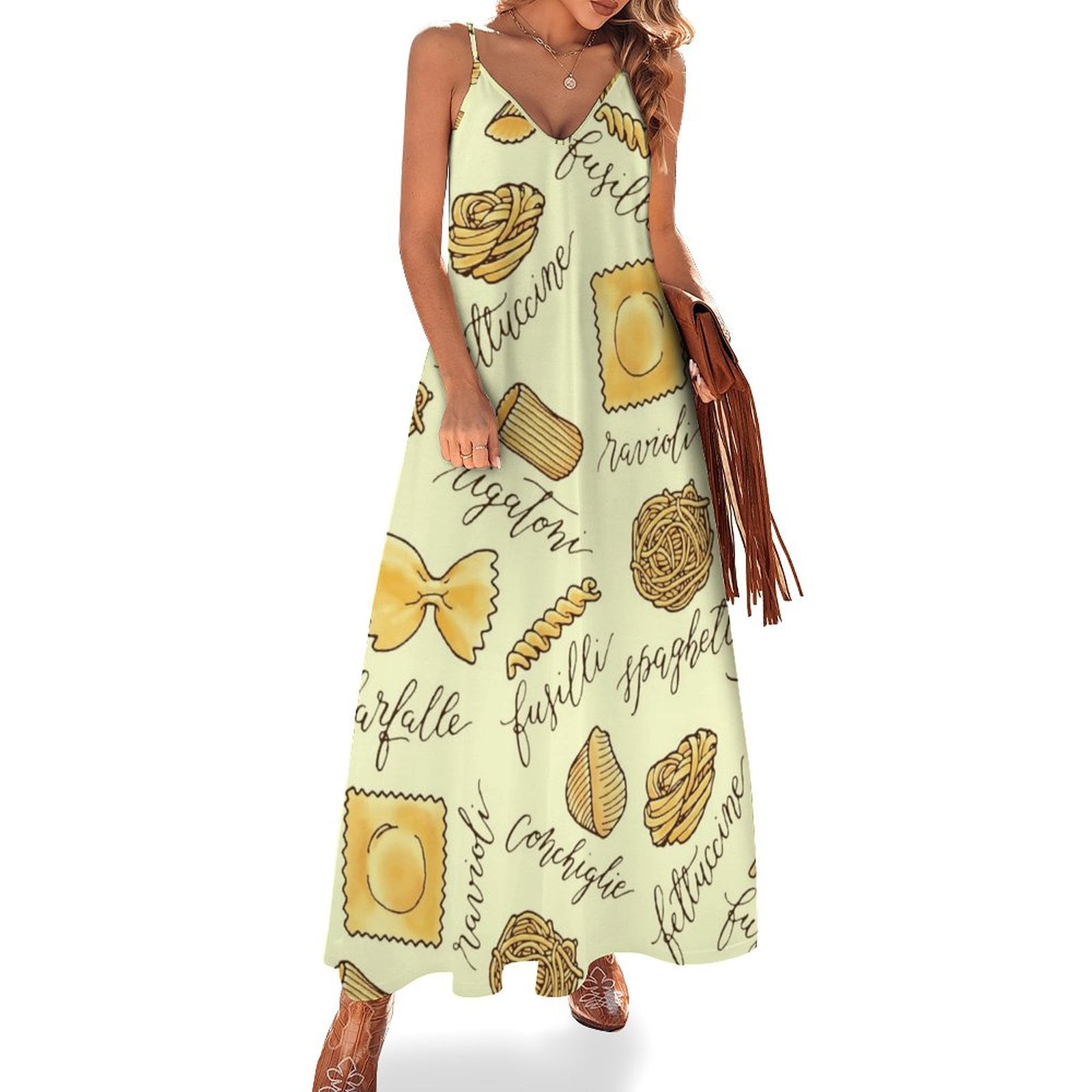 Know Your Pasta Sleeveless Dress prom dress elegant women's dresses ...