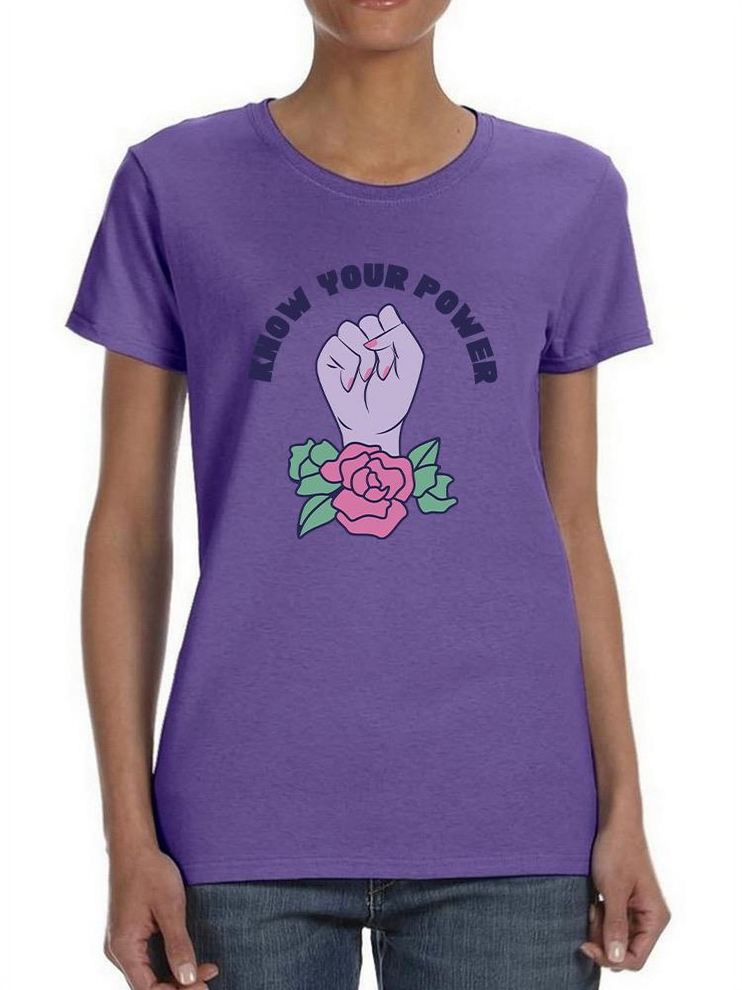 Know Your Power Shaped T-Shirt Women -Smartprints Designs, Female Small ...