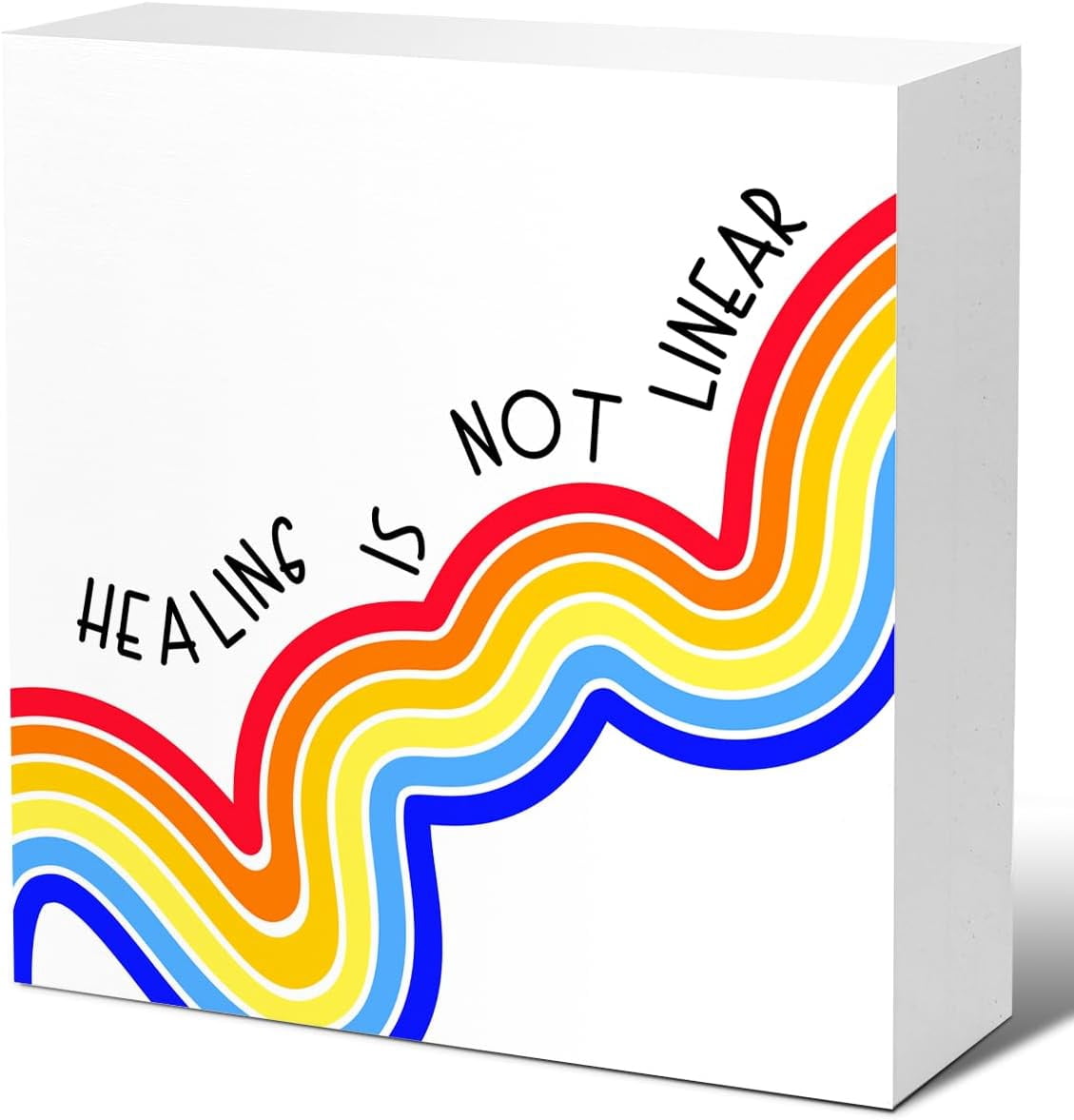 Know Your Worth Then Add Tax Wood Block Sign Self Love Desk Decor ...