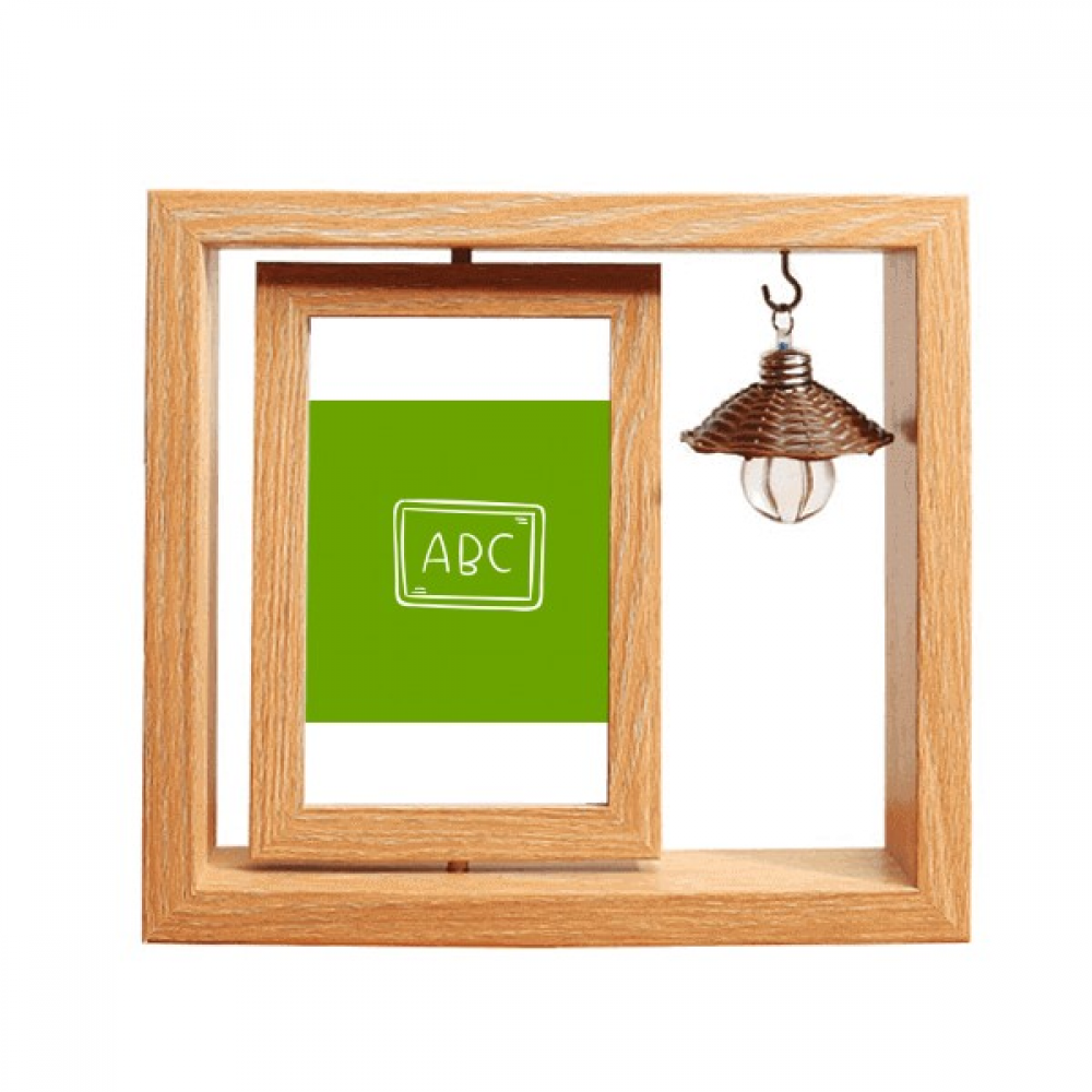 Knowledge Display English Alphabet Blackboard Wooden Rotating Picture ...