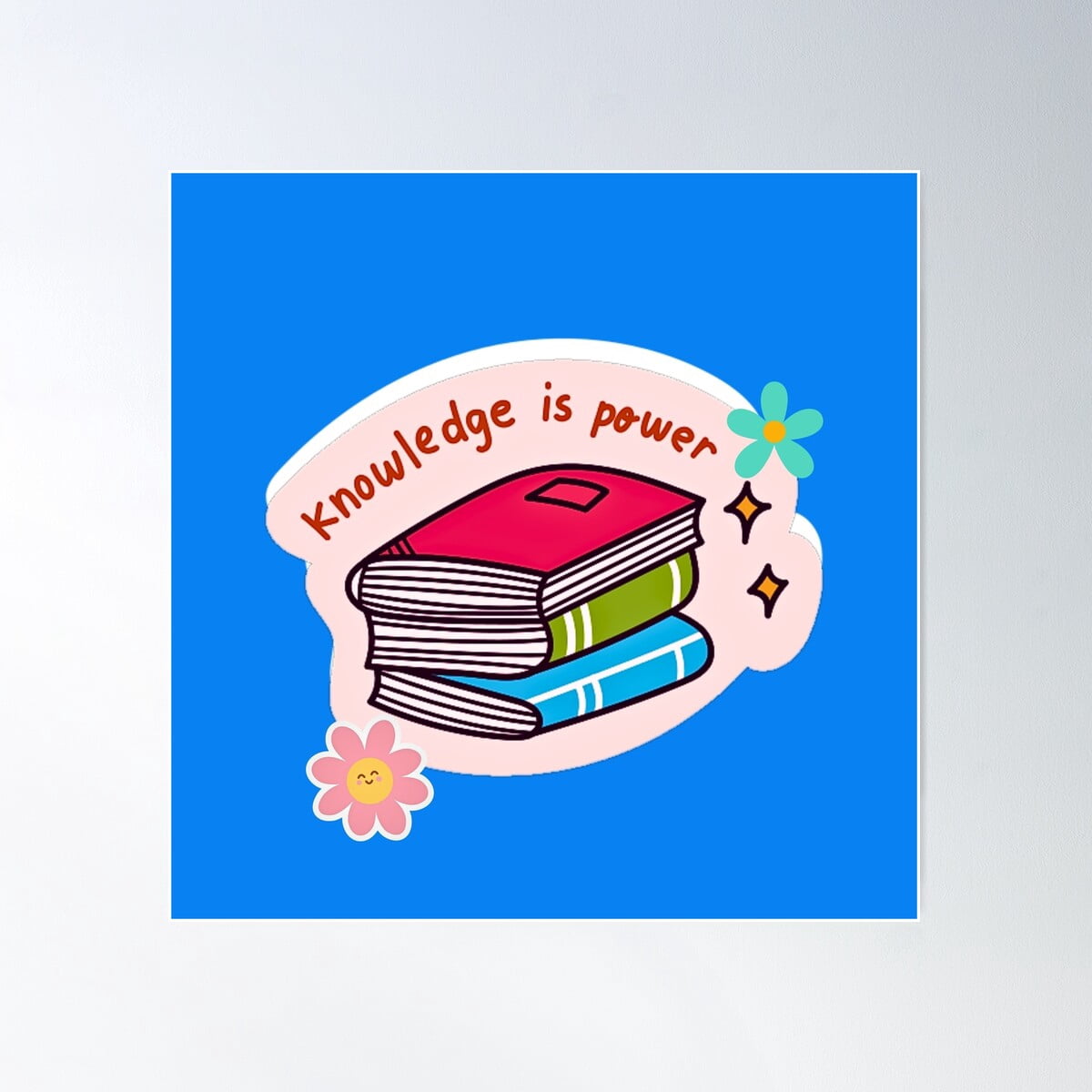 Knowledge Is Power Poster Wall Art, Modern Wall Decor For Living Room ...