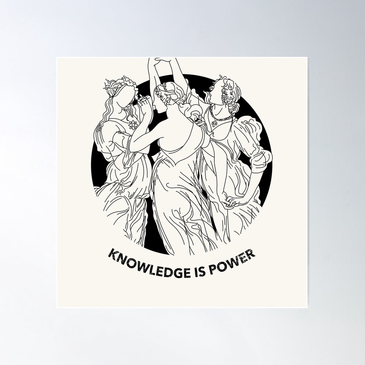 Knowledge Is Power Poster Wall Art, Modern Wall Decor For Living Room ...