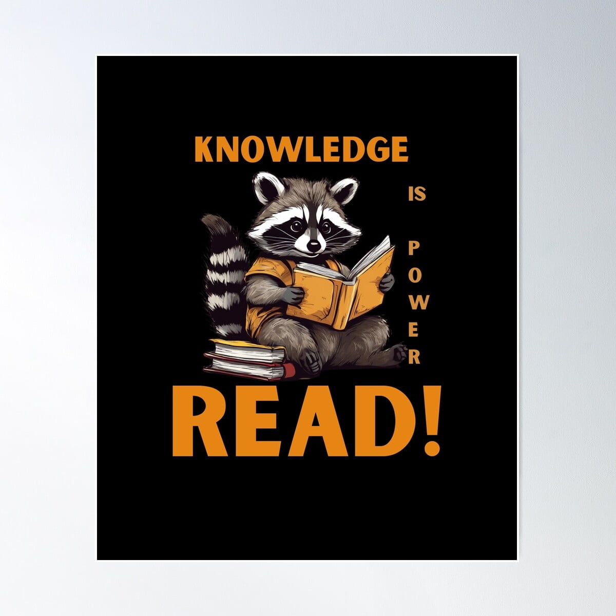 Knowledge Is Power Read! Poster Wall Art, Modern Wall Decor For Living ...