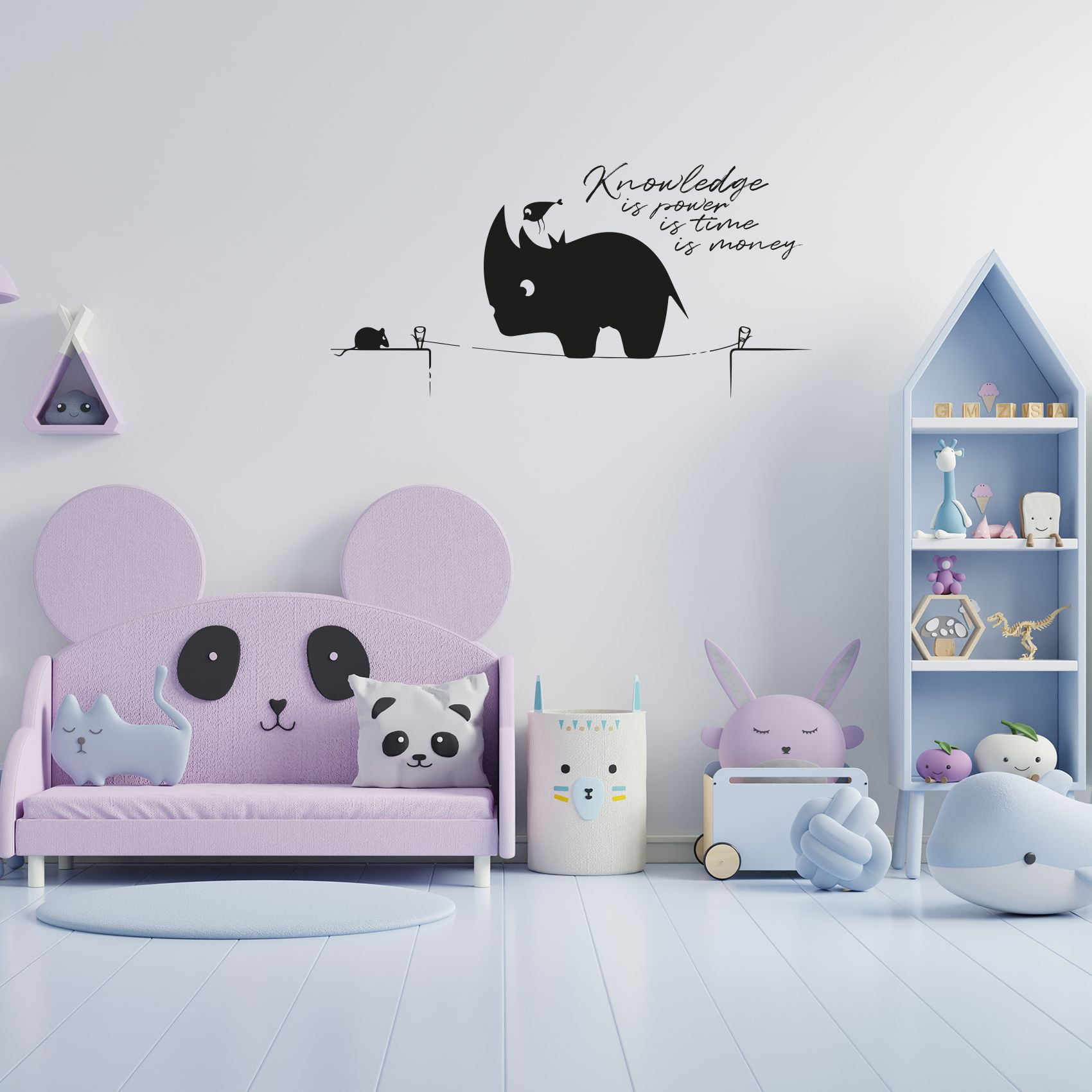 Knowledge Rhino Motivation Quote Animal Animals Life Quotes Wall ...