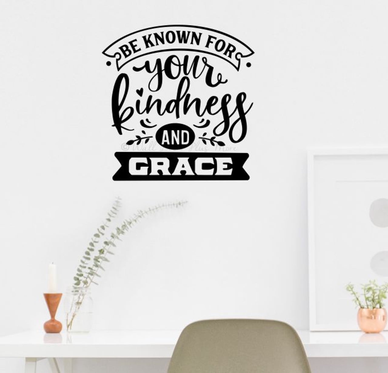 Be Known For Your Kindness Grace Wall Decals Quotes Motivational ...