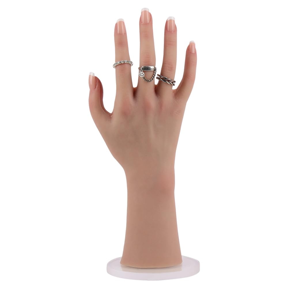 Knowu Realistic Silicone Female Hand Model Fake Hand Flexible Finger ...