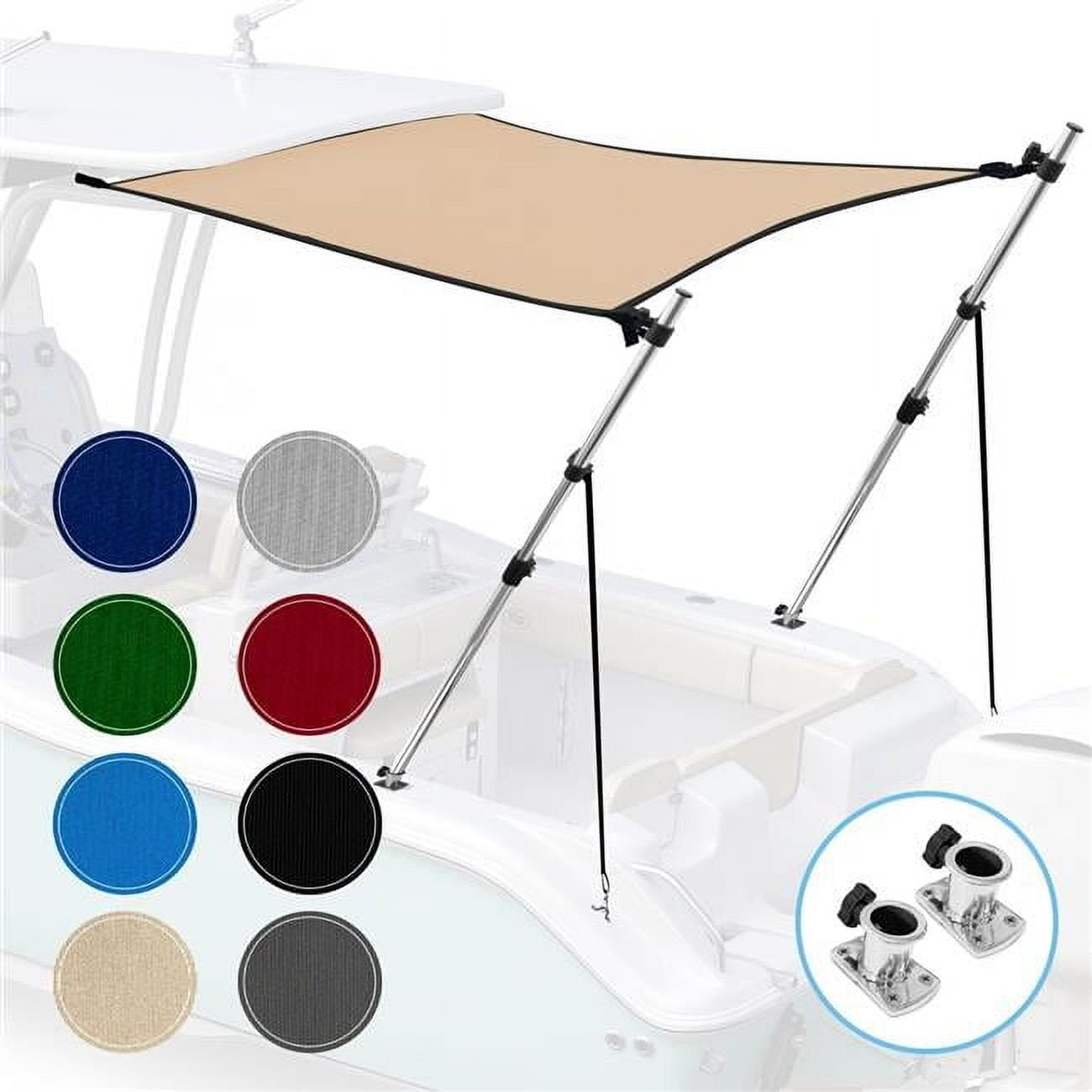 KNOX Universal T-Top Extension Bimini Tops, Boat Sun Shade Kit, 900D ...
