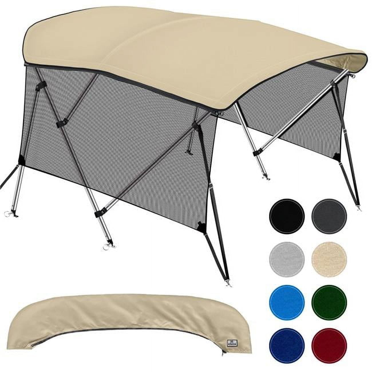 Knox B31-T31E-Z3 61-66 in. Universal 3 Bow Bimini Tops for Boats with ...