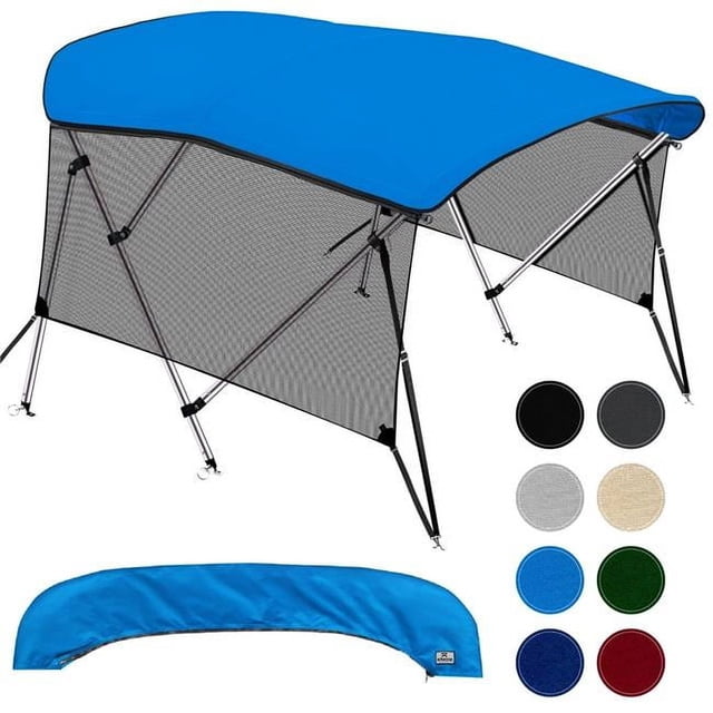Knox B32-T32B-Z3 67-72 in. Universal 3-Bow Bimini Tops for Boats with ...