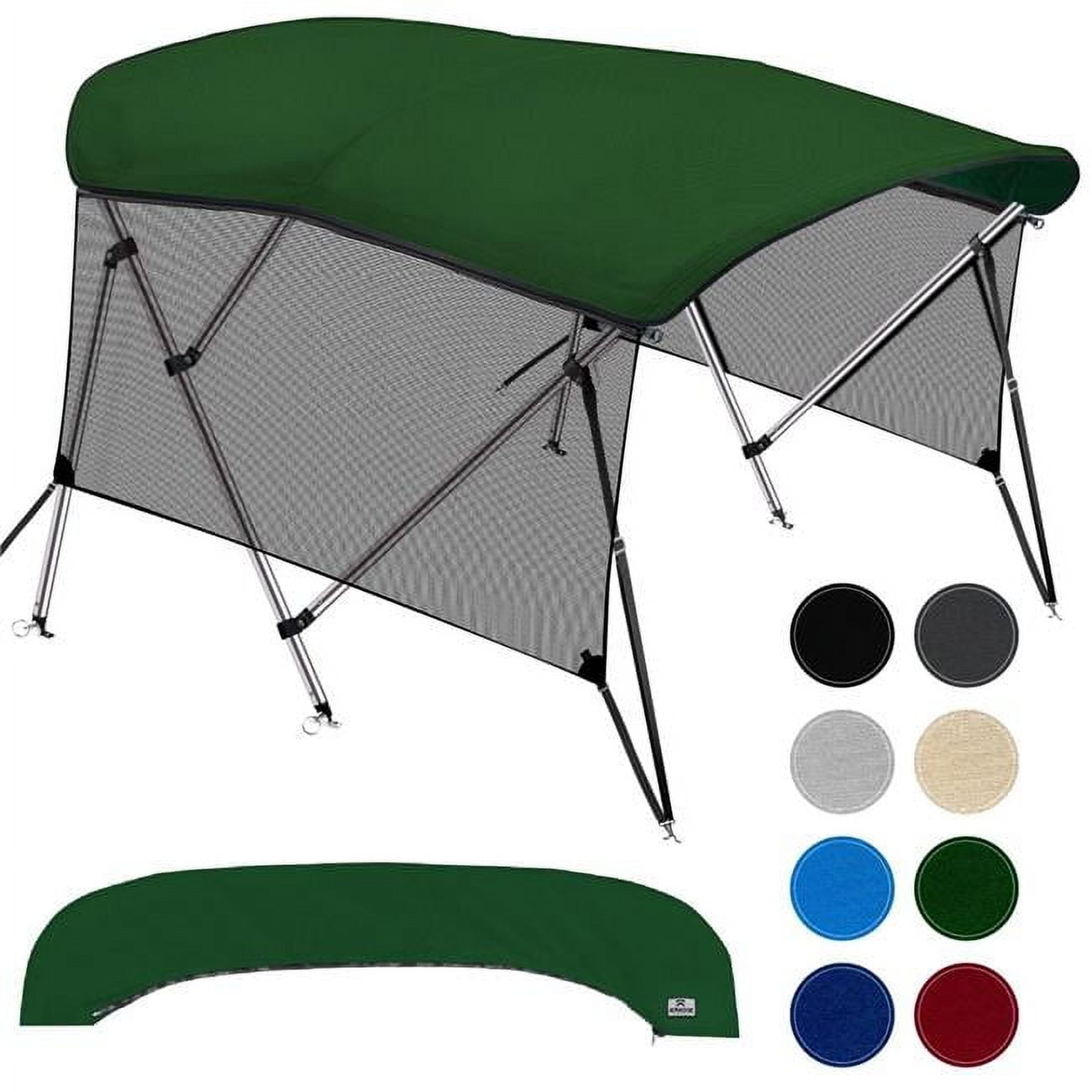 Knox B33-T33H-Z3 73-78 in. Universal 3 Bow Bimini Tops with Detachable ...