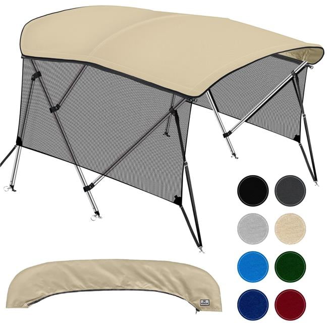 Knox B34-T34E-Z3 79-84 in. Universal 3 Bow Bimini Tops for Boats with ...