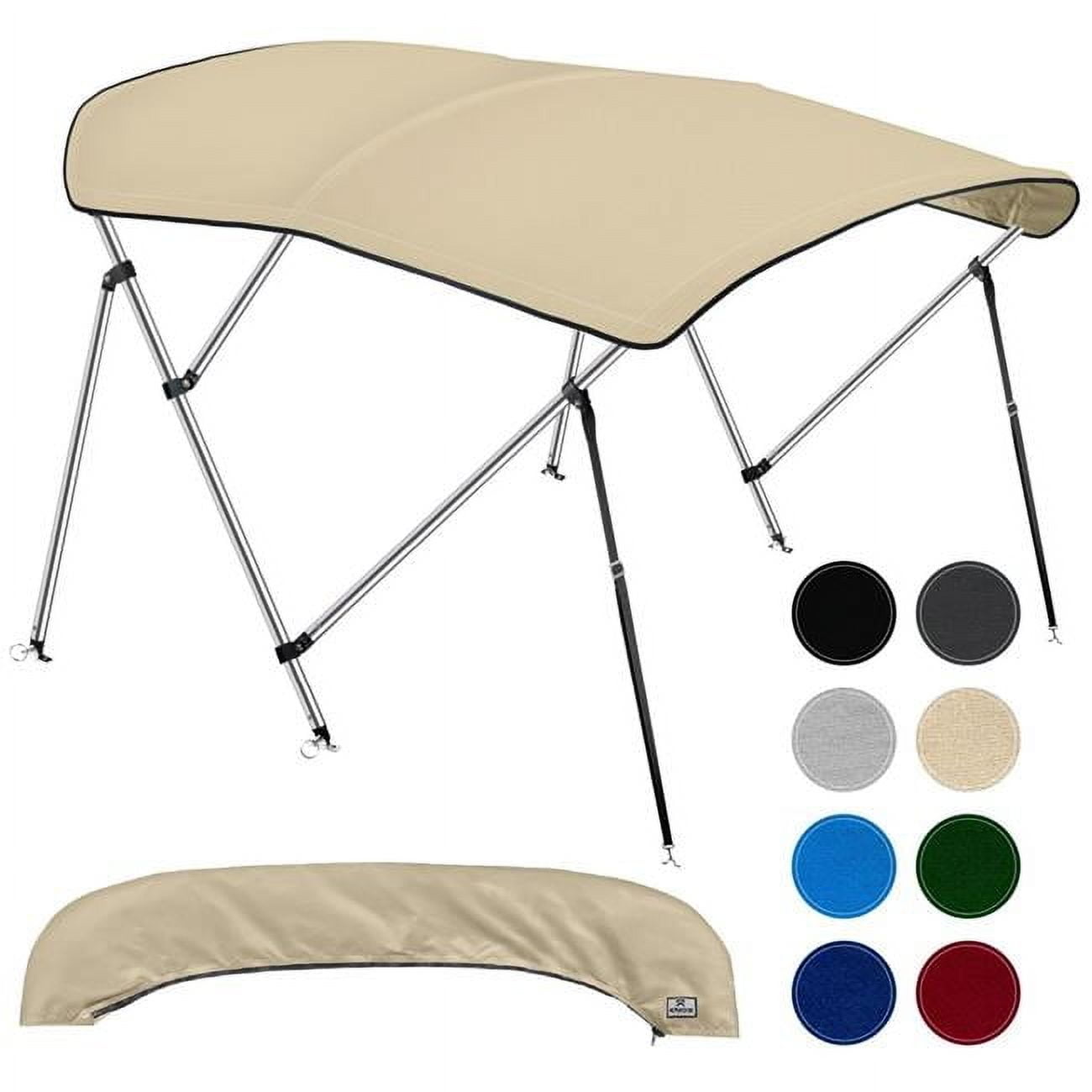 Knox B35-T35E 85-90 in. Bass Boat 3 Bow Bimini Tops for Boats, Sand ...