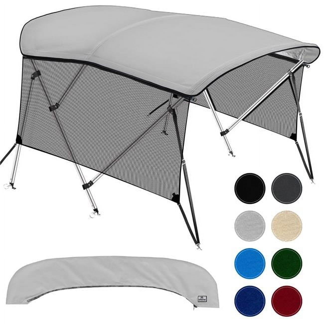 Knox B35-T35F-Z3 85-90 in. Universal 3 Bow Bimini Tops with Detachable ...