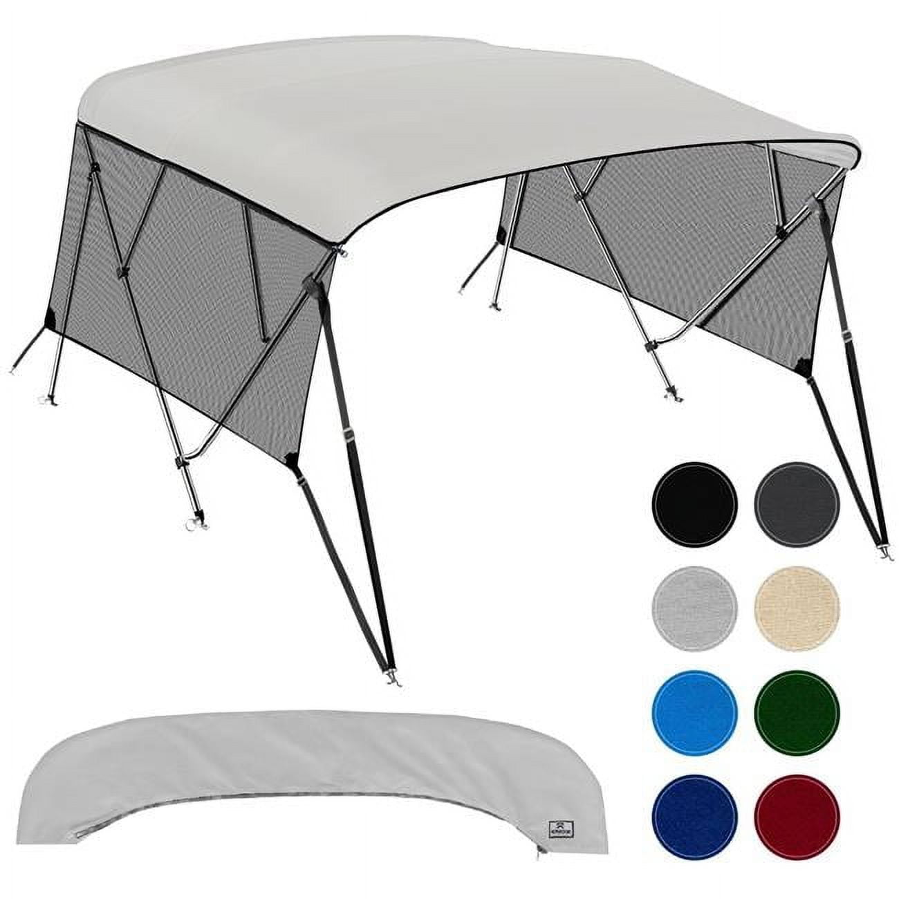 Knox B42-T42F-Z4 67-72 in. Universal 4 Bow Bimini Tops with Detachable ...