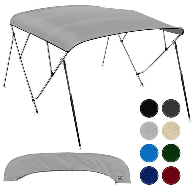 Knox B43-T43F 73-78 in. Bass Boat 4 Bow Bimini Tops for Boats, Light Gray - Walmart.com
