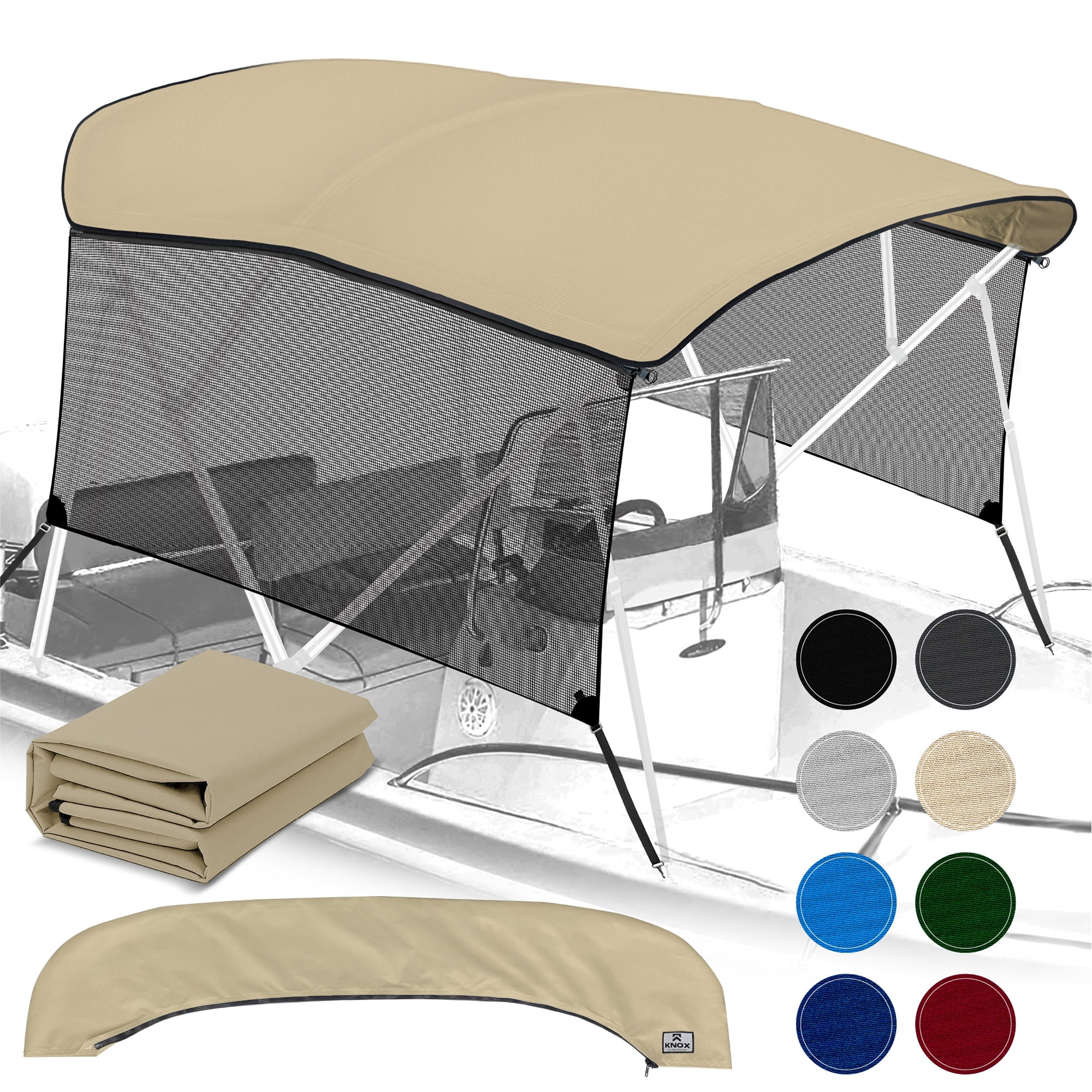 Knox T40E-Z4 54-60 in. Universal 4 Bow Bimini Top Replacement Canvas ...