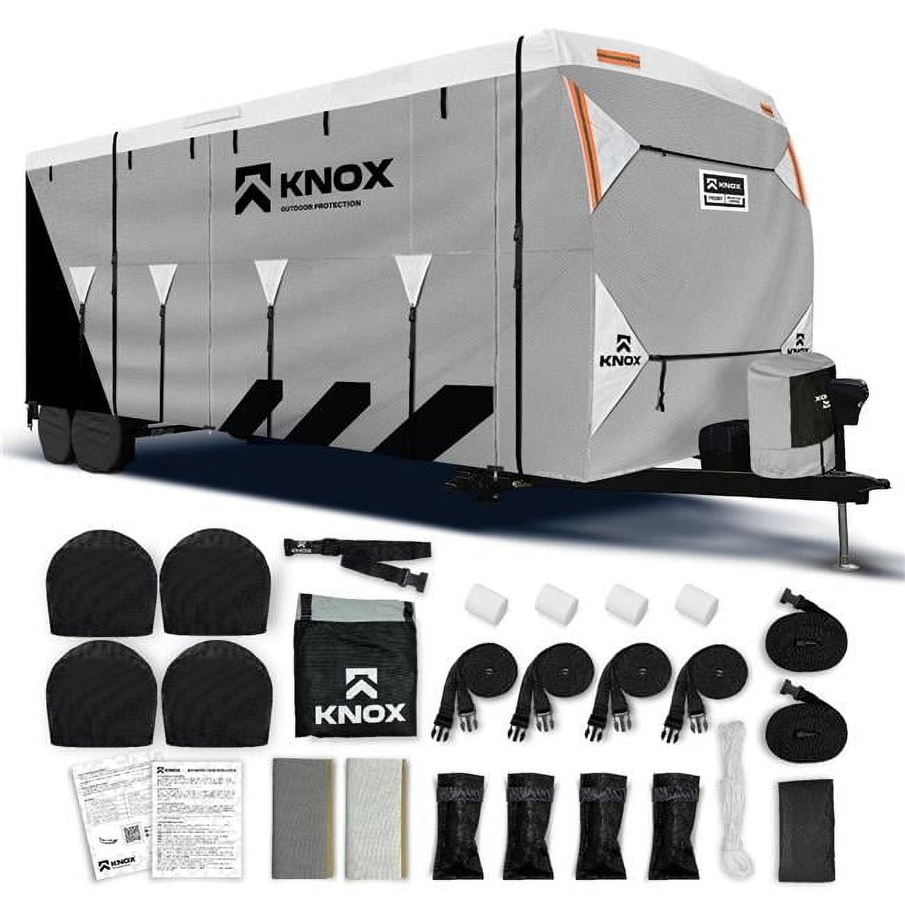 KNOX 3rd Gen Anti-Tear APEX Fabric Trailer Cover, Fits 27-30 ft RV ...