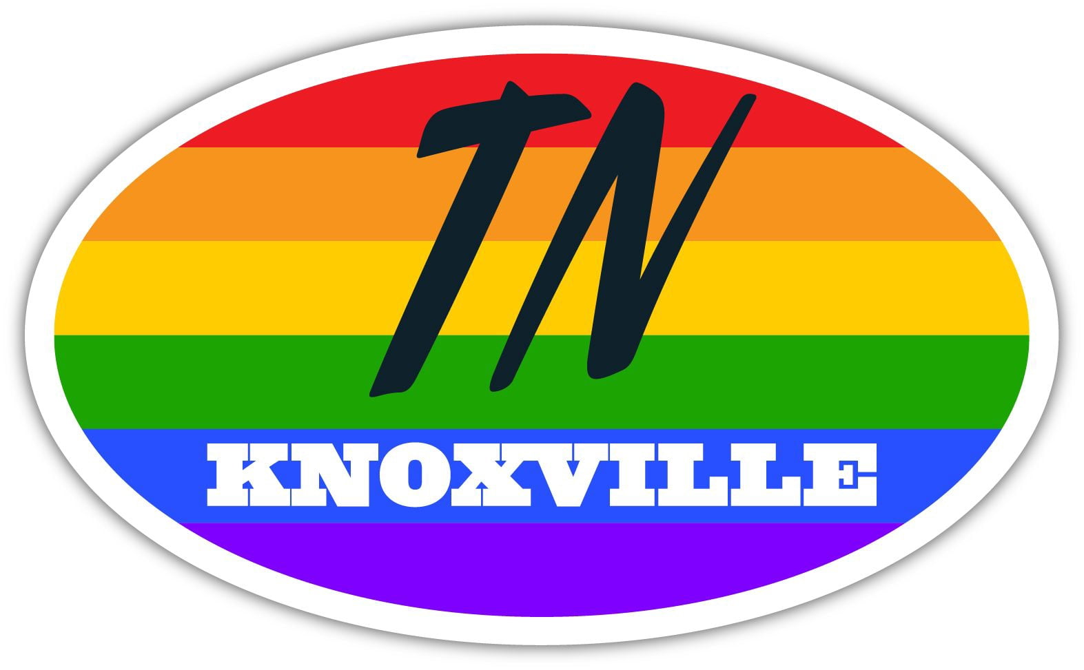 Knoxville TN Tennessee Knox County Rainbow Pride Flag 6 Stripes Pride ...