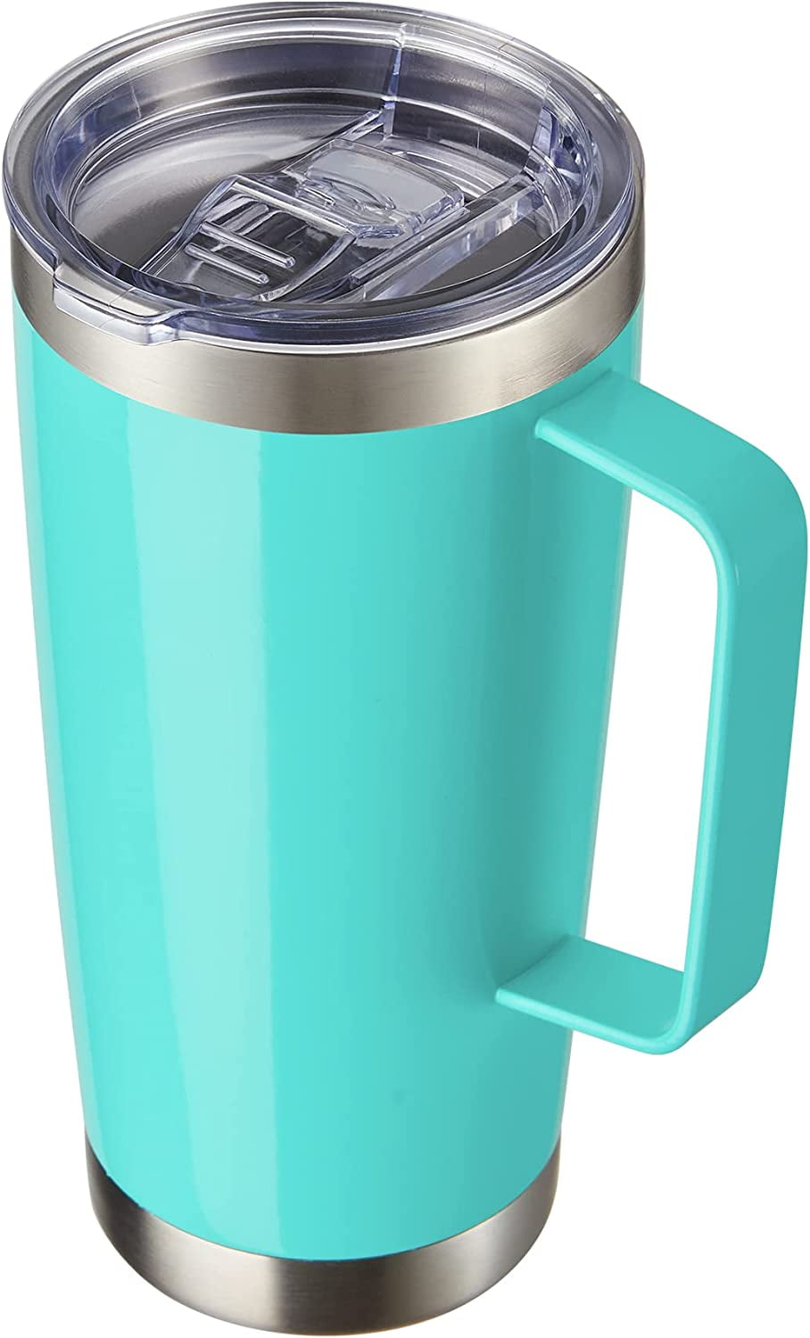 Knpot 20 Oz Tumbler Mug with Lid and 2 Straws, Insulated Travel Coffee Mug with Handle, Double ...