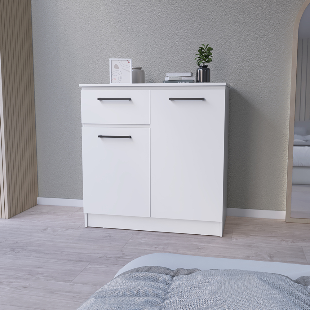 Knubmt 1 Drawer Dresser with Inner Shelves and Handle, Wood Storage ...