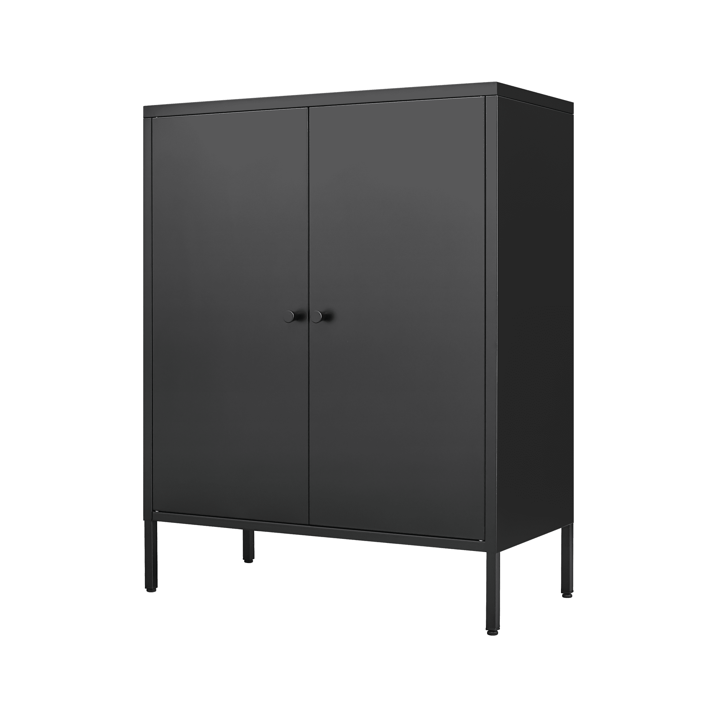 Knubmt Buffet Server Sideboard Cupboard with Handle, Metal Storage ...