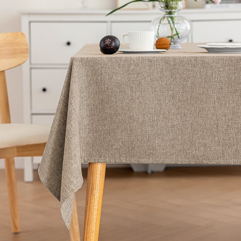 Knubmt Linen Tablecloth Rectangle Dining Decorative Table Clothes Solid ...