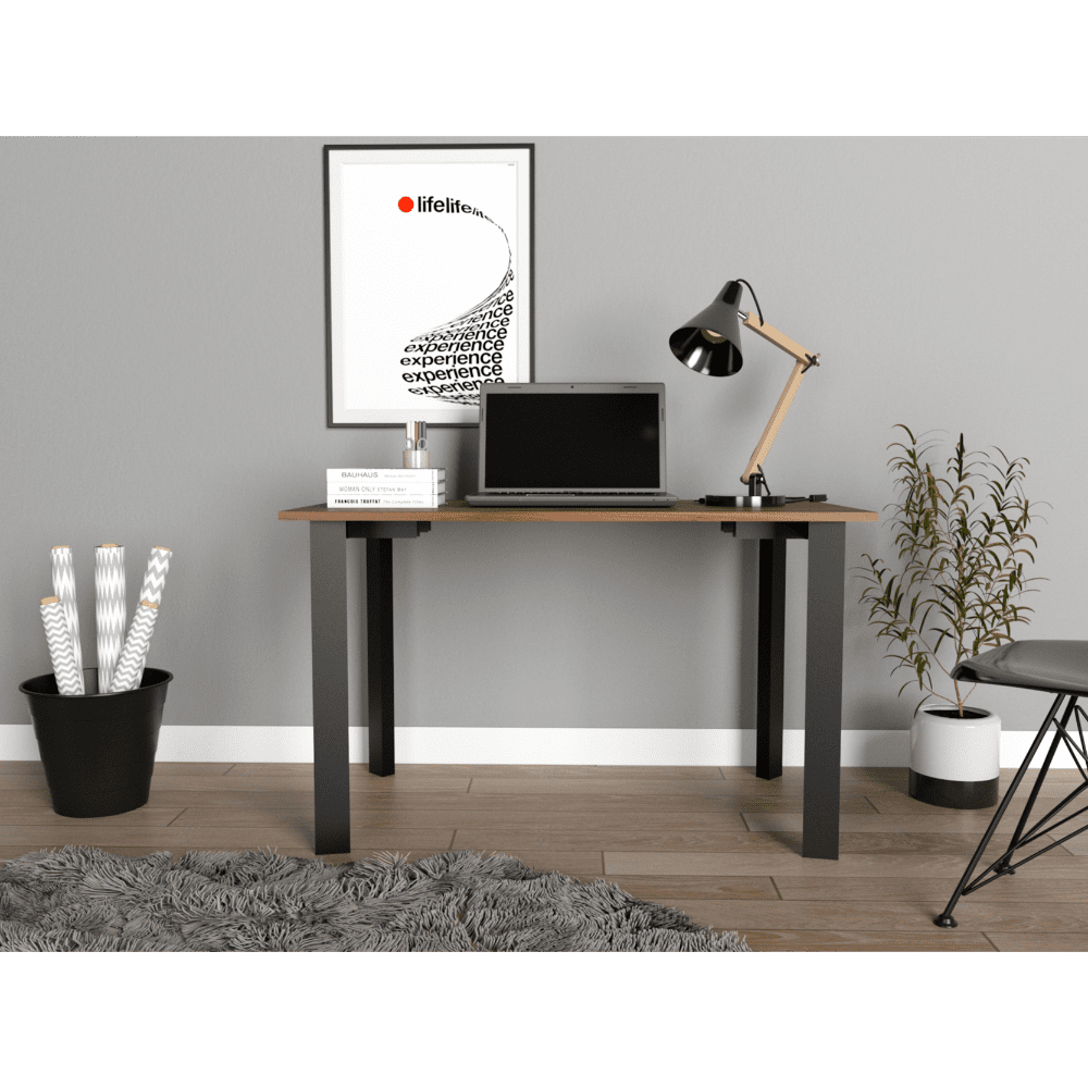 Knubmt Metal Legs Writing Desk Computer Table for Home, Office ...