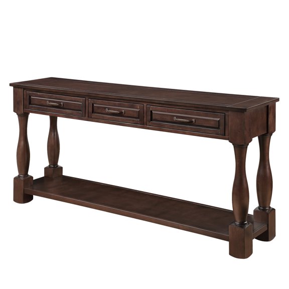 Layton Modern Rectangular Sofa Table Furniture in Silver and Clear ...