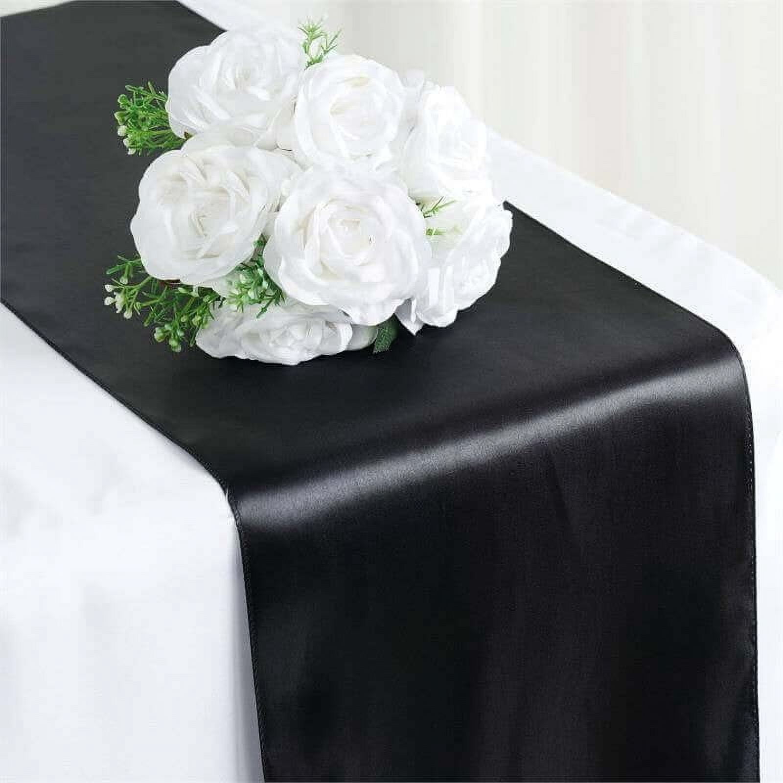 Knubmt Set of 1 Satin Table Runner 12 x 108 Inches Satin Silk Table ...