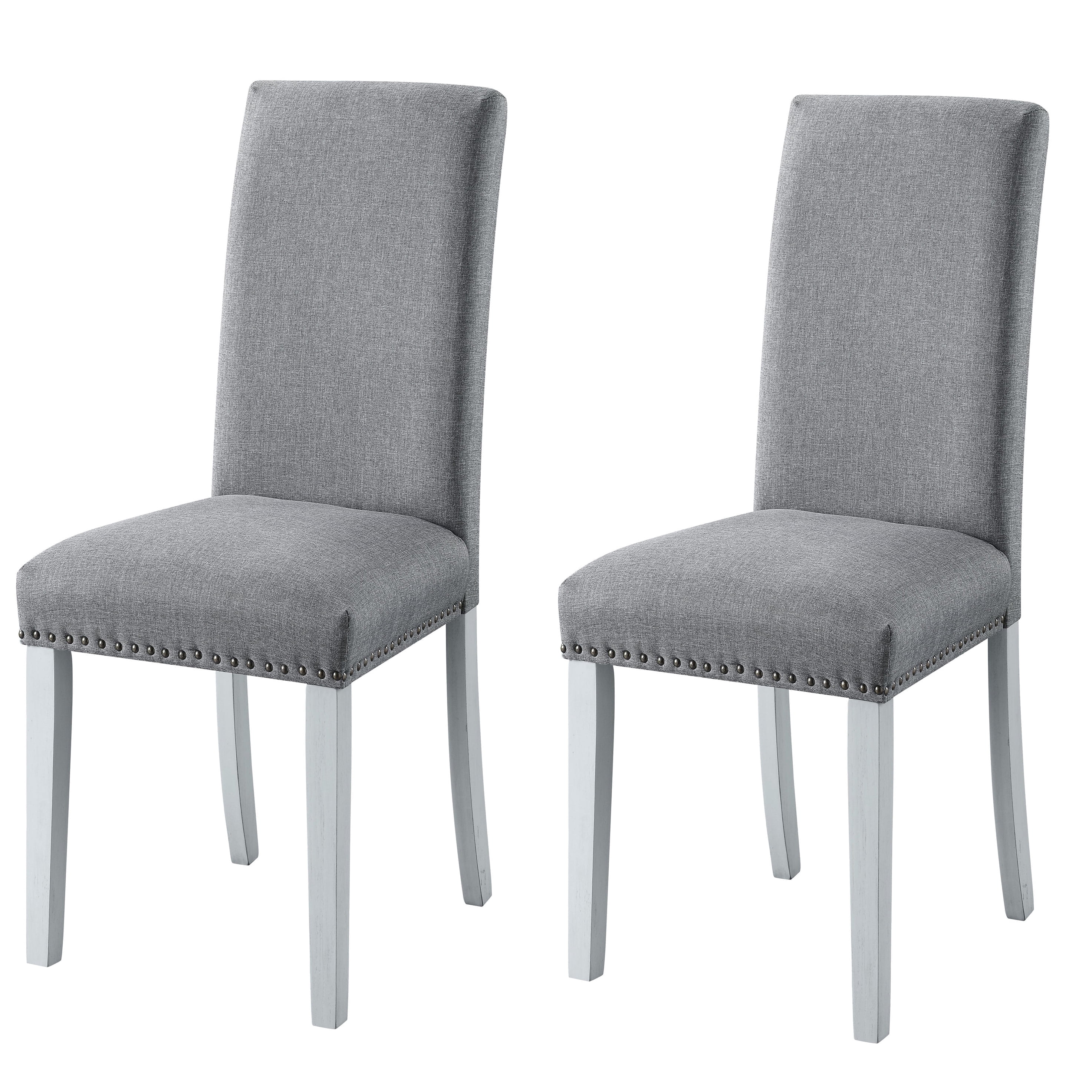 Knubmt Set of 2 Upholstered Seat Side Chair Wood Frame Dining Chair for ...
