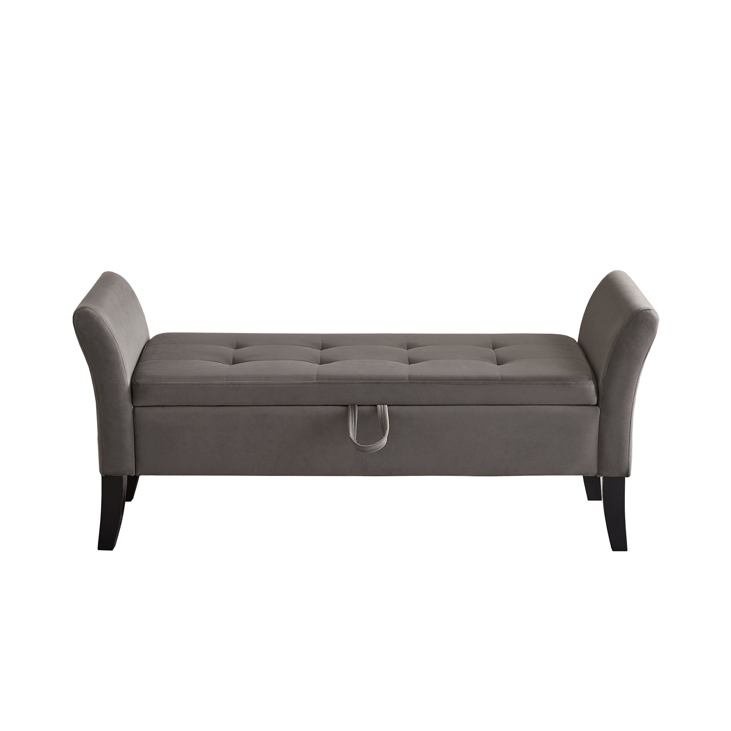 Knubmt Velvet Storage Bench with Wood Legs, Perfect for Living Room ...