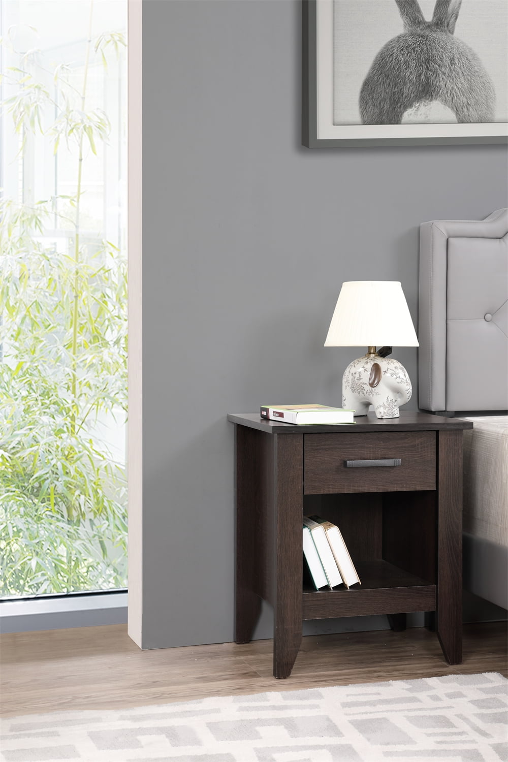 Knubmt Wood Nightstand for Home, Bedroom, Living Room, Beside Table ...