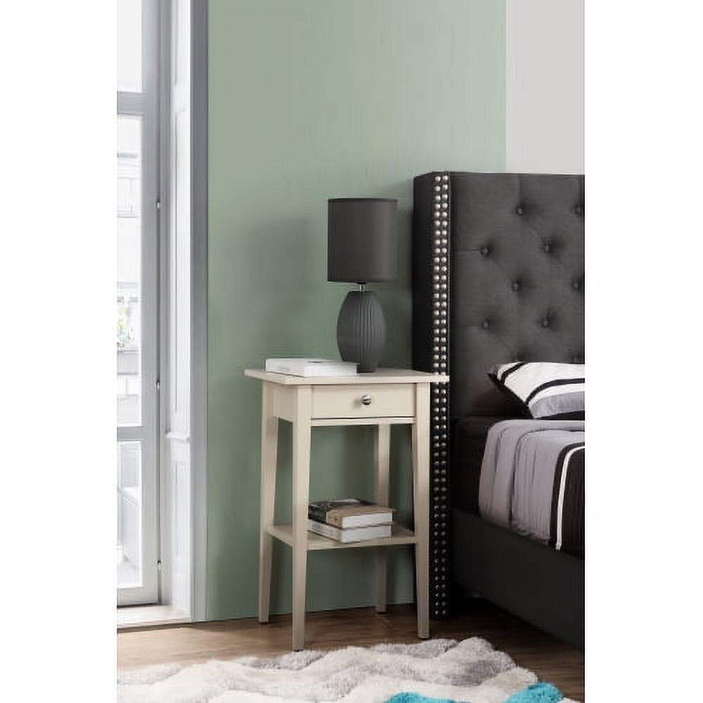 Knubmt Wood Nightstand with 1 Drawer and Bottom Shelf, Beside Table for ...