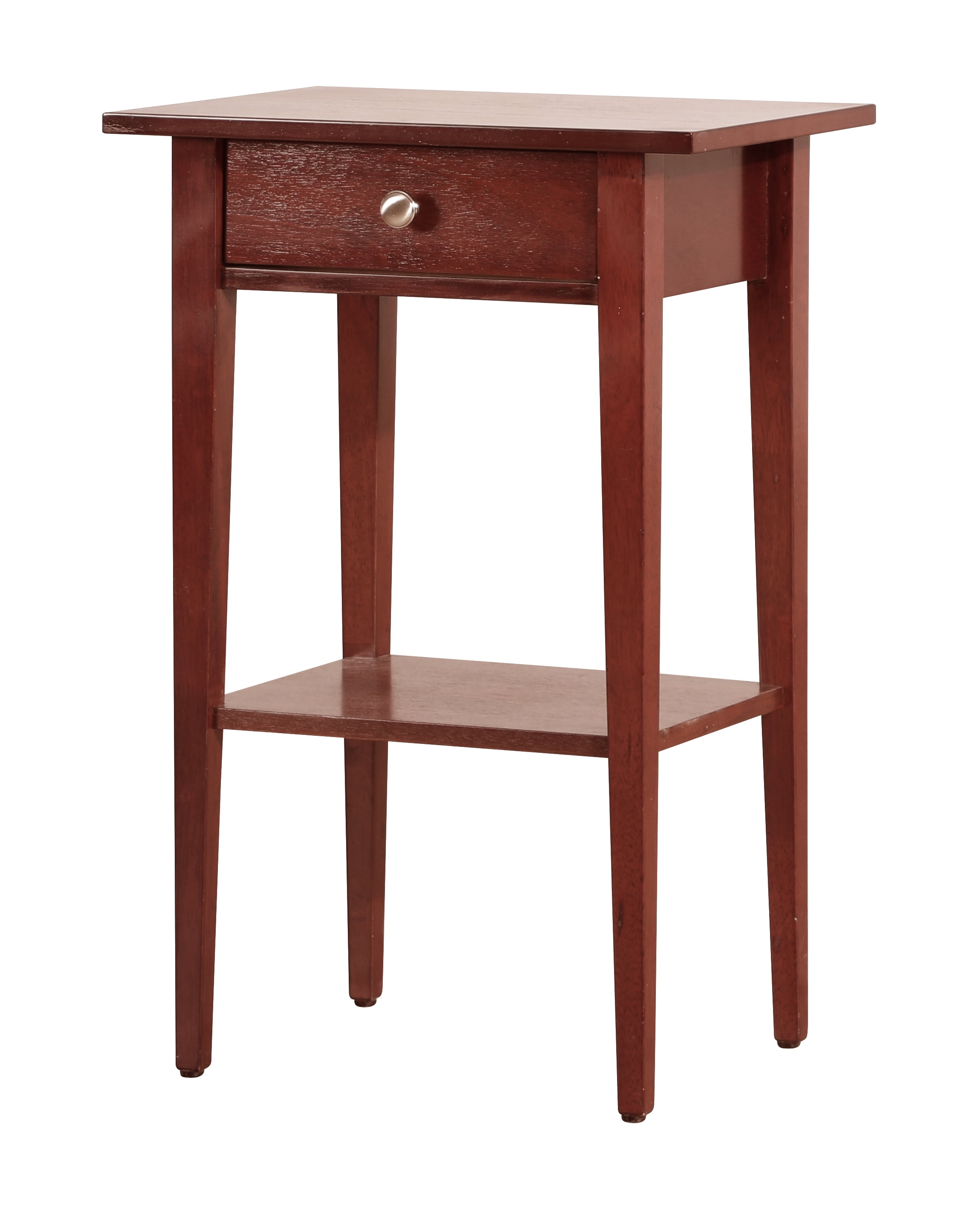 Knubmt Wood Nightstand with 1 Drawer and Bottom Shelf, Beside Table for ...