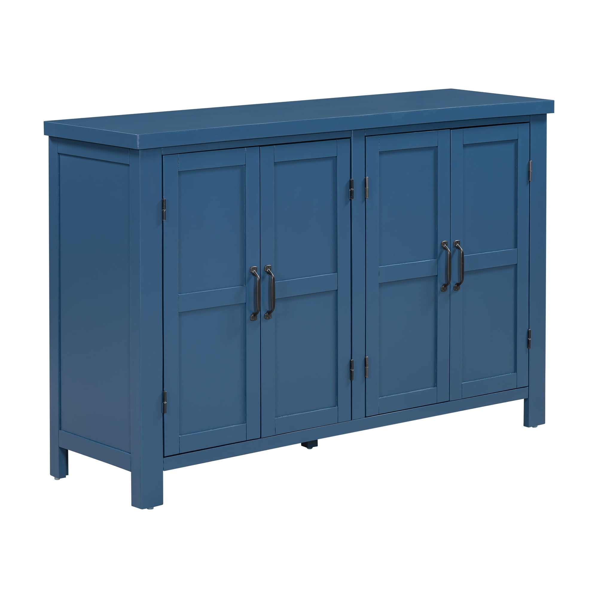 Knubmt Wood Sideboard Cabinet with Inner Shelves and Handles, 4 Door ...