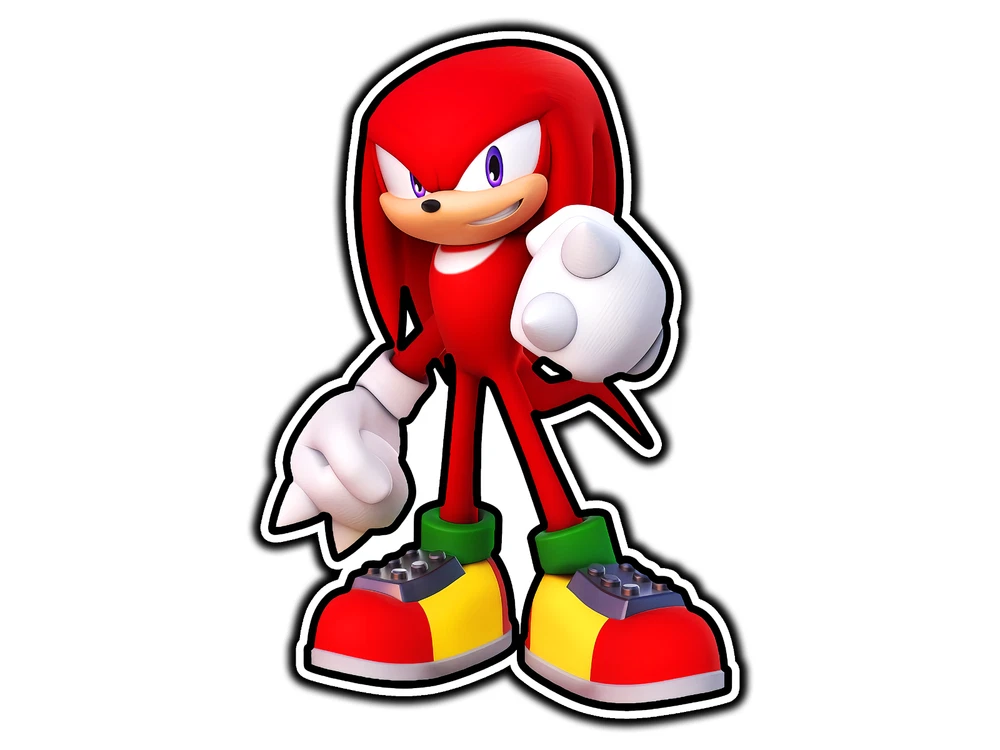 Knuckles The Echidna Sticker Sonic & Friends Sticker Cartoon Sticker ...
