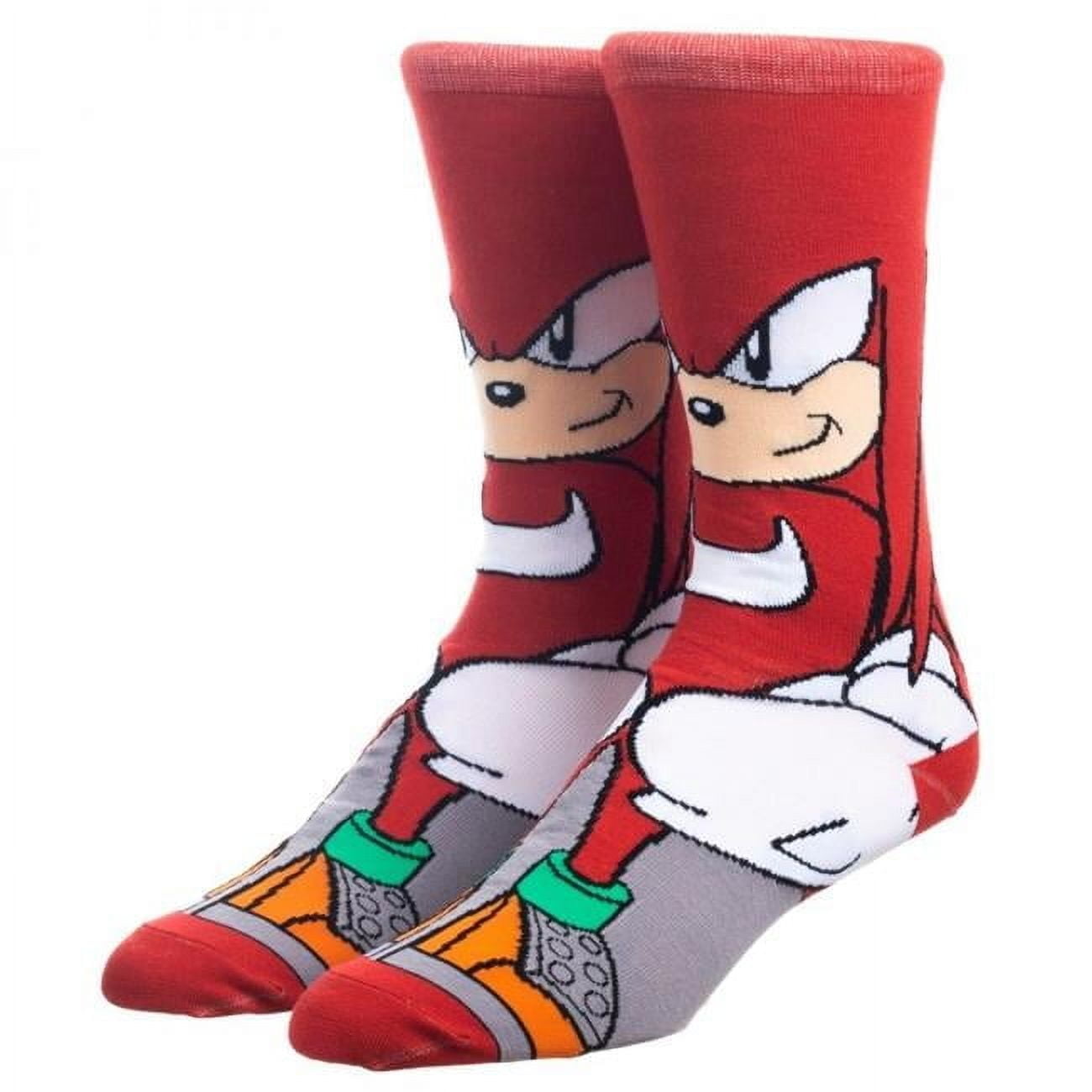 Knuckles From the Hedgehog Character Crew Socks - Walmart.com